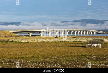 The new Clackmannanshire Bridge spanning the Firth of Forth in Fife ...