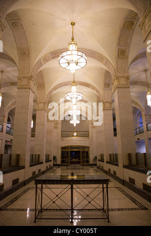 vintage art deco bank interior Stock Photo - Alamy