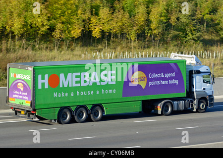 Side view of Mercedes Benz Homebase retail business hgv store delivery ...