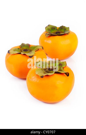 Persimmon fruit isolated on white background close-up Stock Photo - Alamy