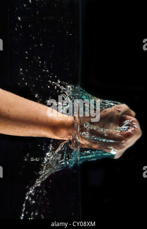 Water impact, high-speed image Stock Photo - Alamy
