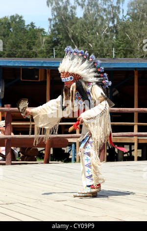 Sioux dancing ritual dance in Western City Stock Photo - Alamy