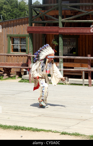 Sioux dancing ritual dance in Western City Stock Photo - Alamy