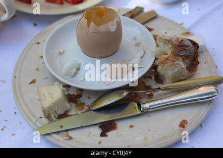 Finished Breakfast Eaten Food Stock Photo - Alamy