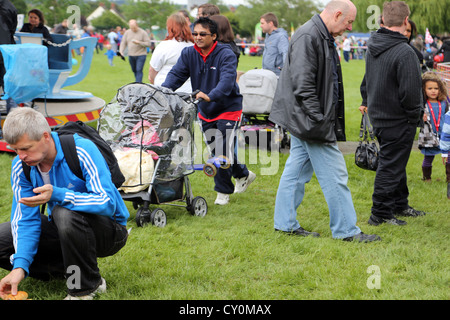 Crowds At Cheam Village Fair Surrey England Stock Photo - Alamy