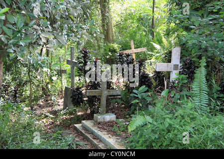City cemetery, part of the Sandakan Heritage Trail, Sandakan, Sabah ...