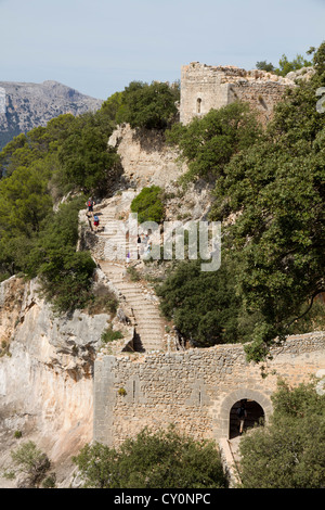 Castillo de Alaro' castle ruins, Puig de Alaro' mountain hill, Mallorca ...
