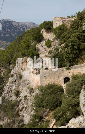 Castillo de Alaro' castle ruins, Puig de Alaro' mountain hill, Mallorca ...