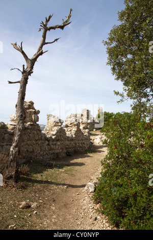 Castillo de Alaro' castle ruins, Puig de Alaro' mountain hill, Mallorca ...