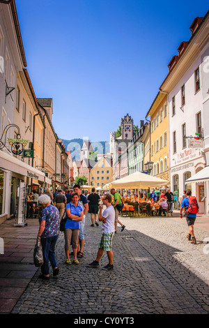 Main shopping street in Fussen South Germany Stock Photo - Alamy
