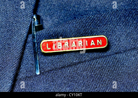 School librarian badge on a blazer Stock Photo - Alamy