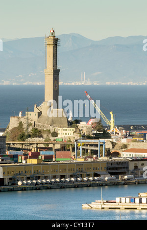 the ancient "lanterna", symbol of Genoa Stock Photo - Alamy