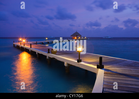 Jetty at Maldives, Eriyadu, North Male Atoll, Maldives Stock Photo - Alamy