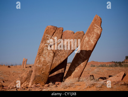 Al-rajajil Standing Stones - Saudia Arabia Stock Photo - Alamy