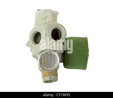 Modern gas mask on white background Stock Photo - Alamy