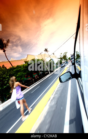 speedy day drive on car Stock Photo - Alamy