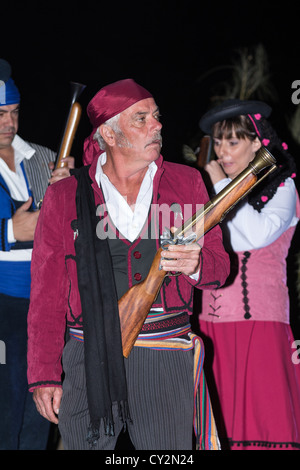 Unidentified bandit at historical reenactment of 1840's spanish world ...