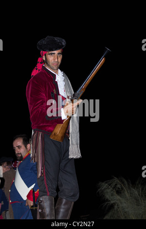 Unidentified bandit at historical reenactment of 1840's spanish world ...