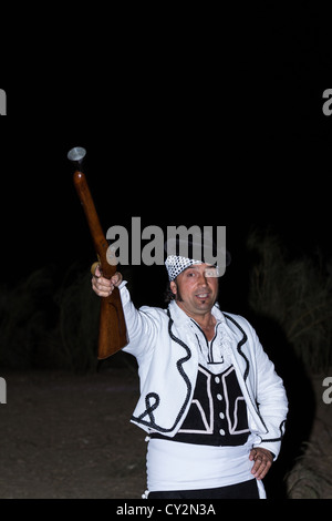 Unidentified bandit at historical reenactment of 1840's spanish world ...