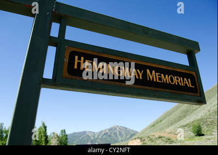 Hemingway Memorial near Sun Valley, Idaho, located on a section of ...