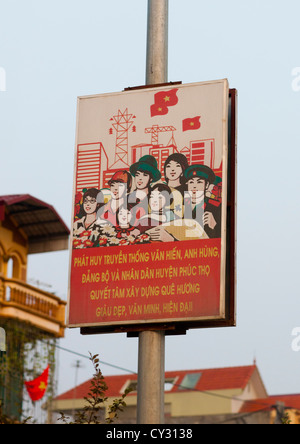 Propaganda Billboard Of The Communist Party, Hanoi, Vietnam Stock Photo ...