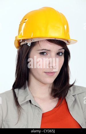 A suspicious construction worker Stock Photo - Alamy