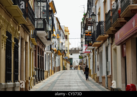 Shopping street in Ronda, Spain Stock Photo - Alamy