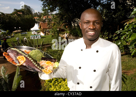 African waiter in Hotel, Kenya Stock Photo - Alamy