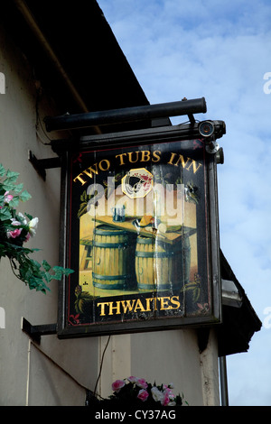 The Two Tubs pub sign. The Wylde, Bury Stock Photo - Alamy