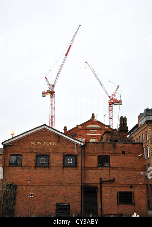 Facade of a small old factory in Manchester. UK, Great Britain Stock ...