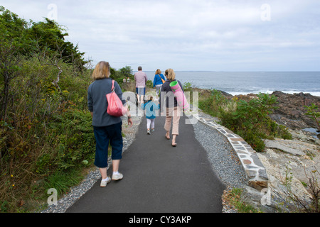 People walking on Marginal Way, Ogunquit, Maine, USA Stock Photo - Alamy