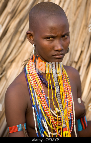 Girl of the Erbore tribe, Omo River Valley, Ethiopia Stock Photo - Alamy
