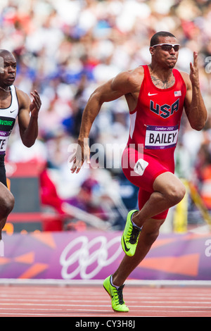 Ryan Bailey (USA) competing in the Men's 100m Round 1 at the Olympic ...