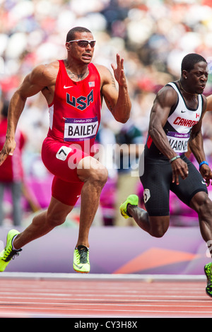 Ryan Bailey (USA) competing in the Men's 100m Round 1 at the Olympic ...