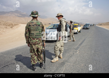Army searching cars at a security checkpoint, UK Stock Photo - Alamy
