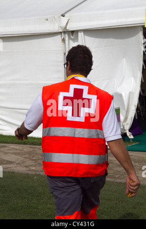 Paramedical red cross woman Spain Stock Photo - Alamy