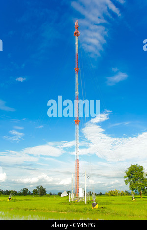 Stanchion.Phone tower signals Stock Photo - Alamy