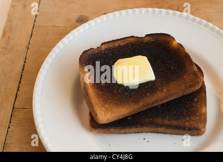 USA, New Jersey, Jersey City, Burnt toasts on plate Stock Photo - Alamy