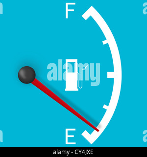 Low fuel sign isolated on a white background Stock Photo - Alamy