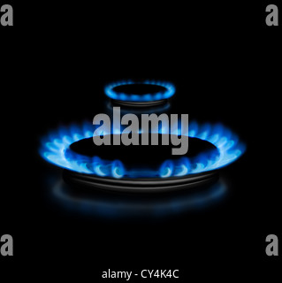 Gas oven hob burner rings Stock Photo - Alamy