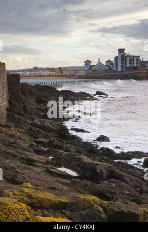 Birnbeck Pier and Knightstone Island, Weston super Mare, UK after it ...