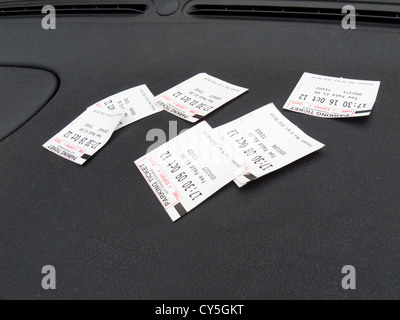 Pay and display car parking tickets uk Stock Photo - Alamy