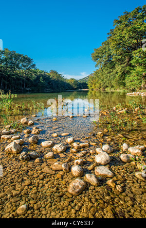 USA, Texas, Concan, Texas Hill Country landscape at autumn, Cypress ...