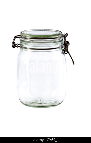Empty jar. Isolated on a white background. Conservation utensils. File ...