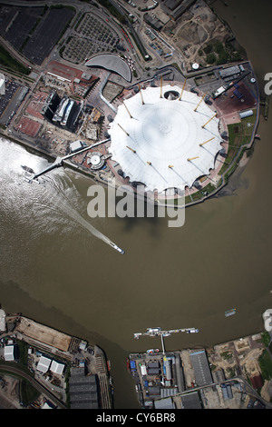 Aerial view of O2 Arena on the River Thames, London Stock Photo - Alamy