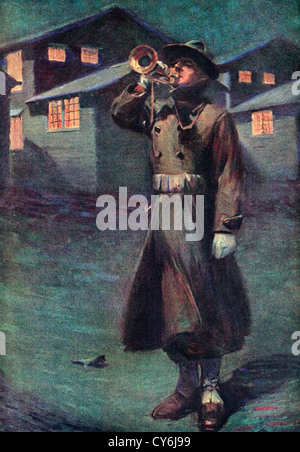 World War I era - Bugler playing Taps - The End of a Soldiers Day Stock ...