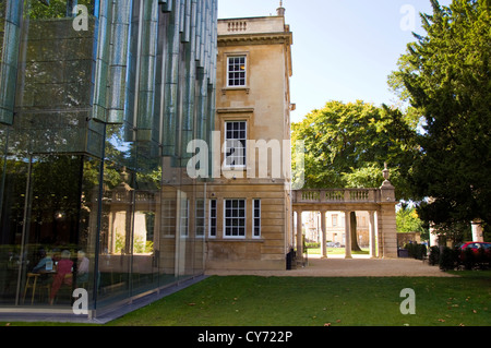 Rear gardens of Holburne Museum showing modern extension of original ...