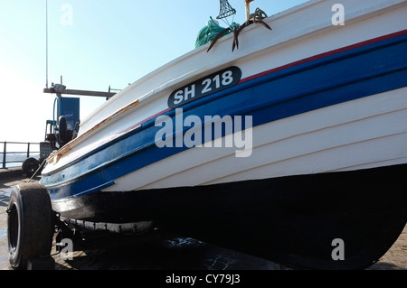 Filey Cobble Fishing Boat Yorkshire vessel North Sea English coast ...