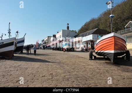 Filey Cobble Fishing Boat Yorkshire vessel North Sea English coast ...