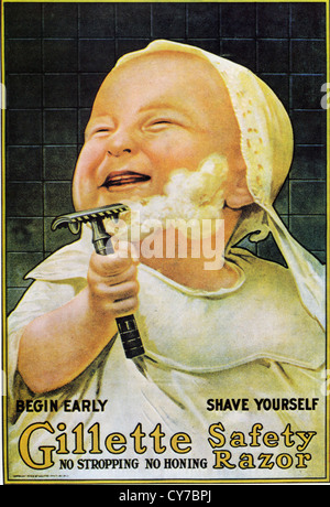 Advertisement - Gillette Razor Stock Photo - Alamy